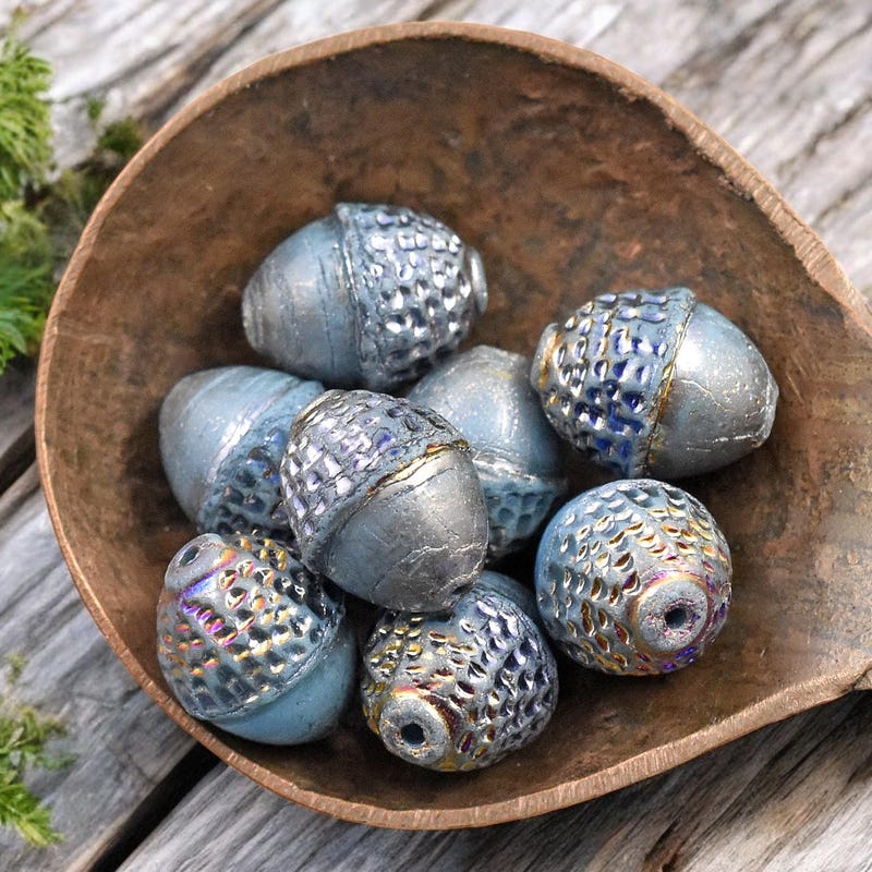 Glass Acorn - Etsy