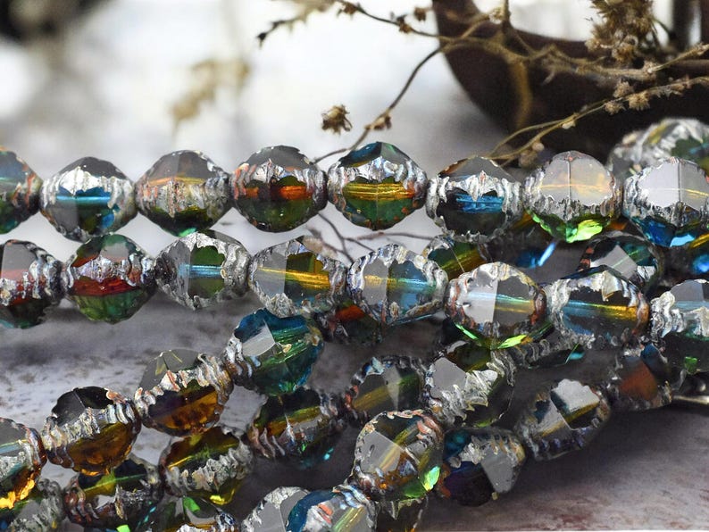 Picasso Beads - Czech Glass Beads - Bicone Beads - Faceted Beads ...