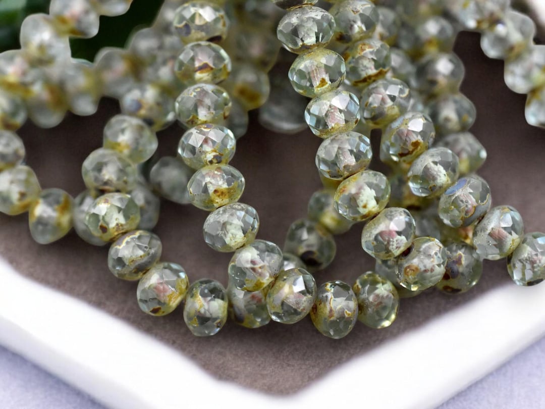 Picasso Beads - Rondelle Beads - Czech Glass Beads - Fire Polished ...