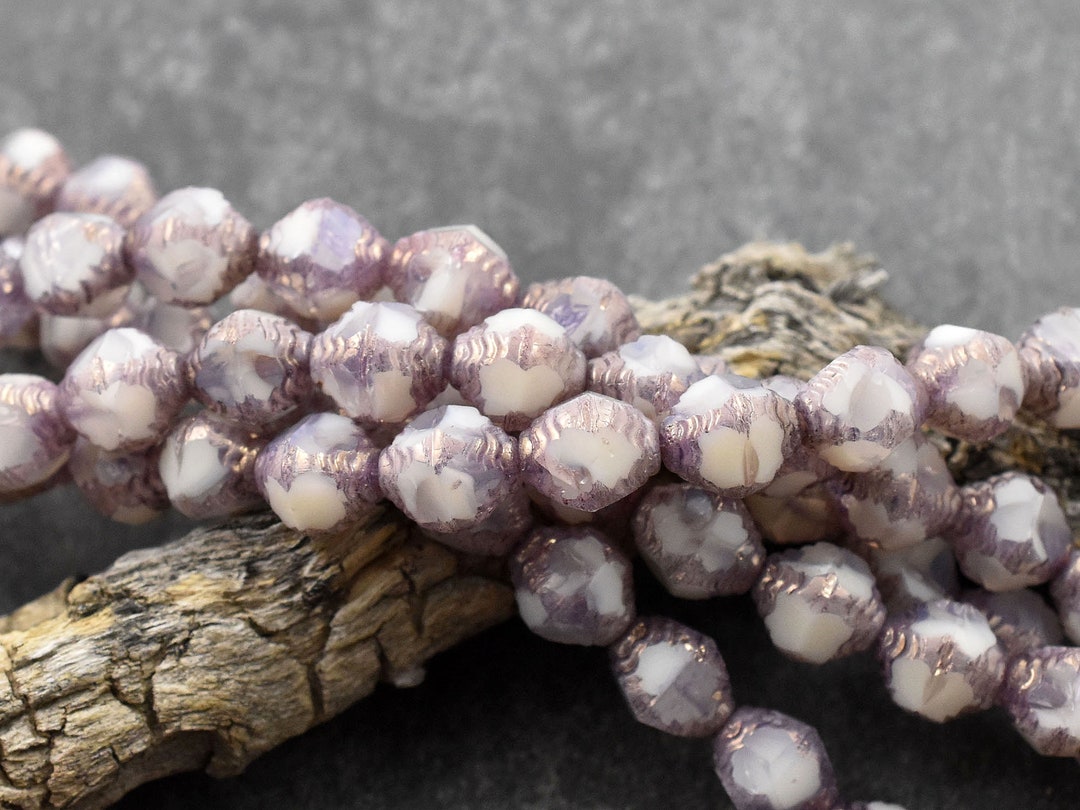 Czech Glass Beads - Picasso Beads - Bicone Beads - Faceted Beads ...