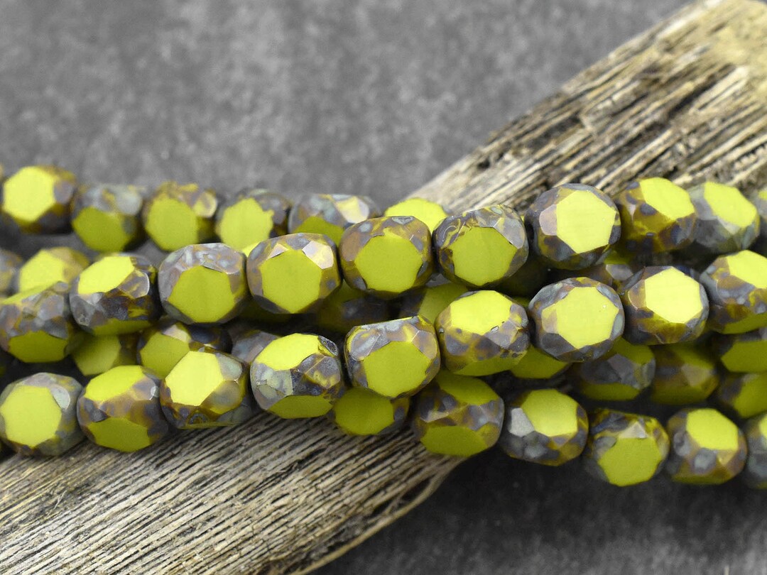 Picasso Beads - Czech Glass Beads - Tri Cut Beads - Round Beads ...