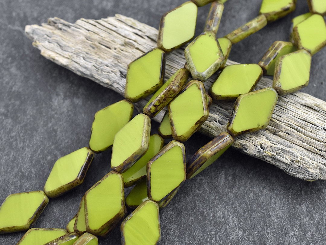 Picasso Beads Czech Glass Beads Table Cut Beads Diamond Beads Rhombus ...