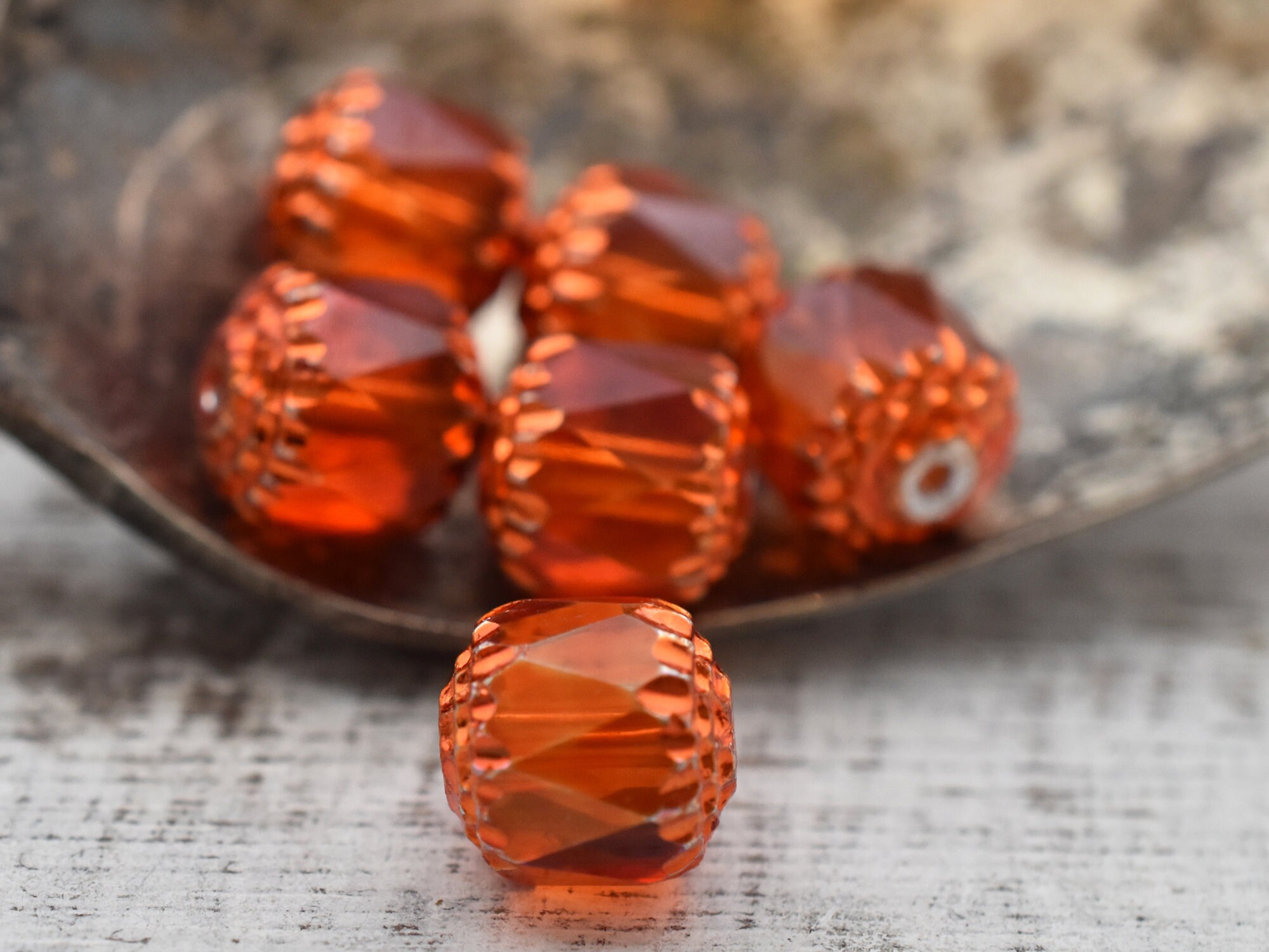 Czech Glass Beads Cathedral Beads Fire Polish Beads - Etsy