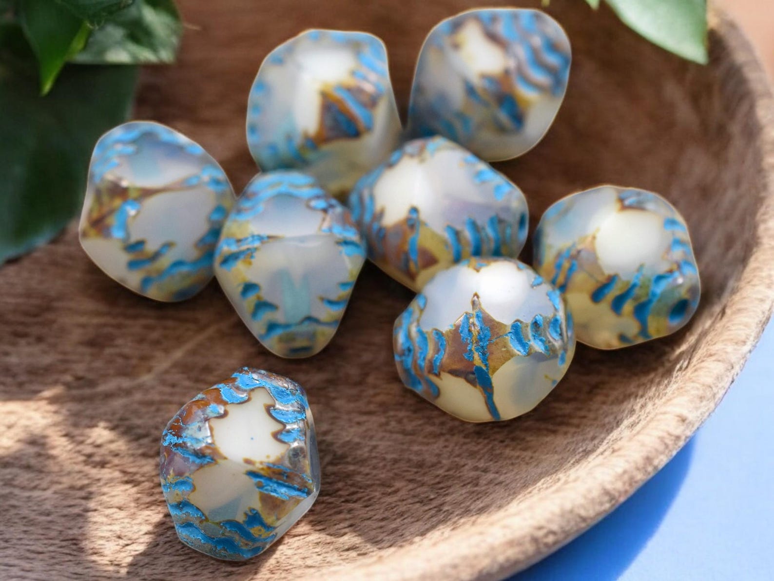 Picasso Beads - Czech Glass Beads - Bicone Beads - Faceted Beads ...