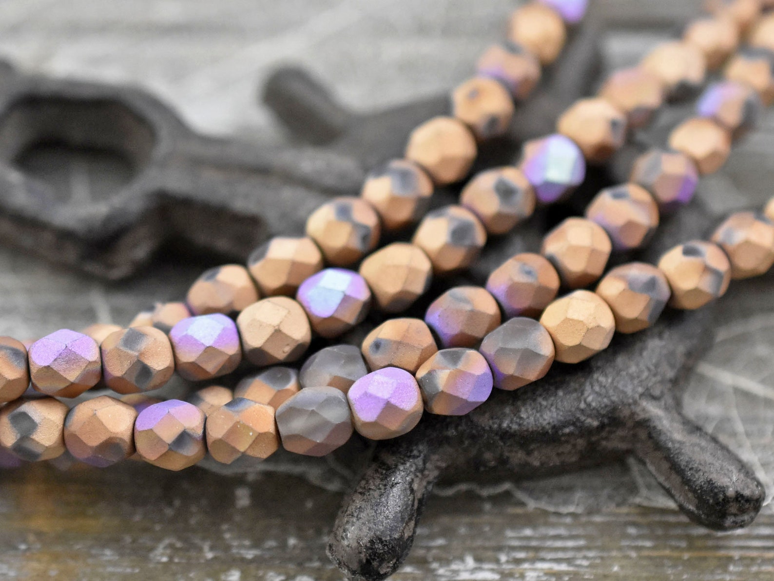 Czech Glass Beads Fire Polish Beads Matte Beads Glitter - Etsy