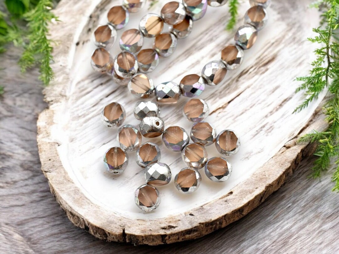 Czech Glass Beads - 2 Cut Beads - Table Cut Beads - Fire Polish Beads ...