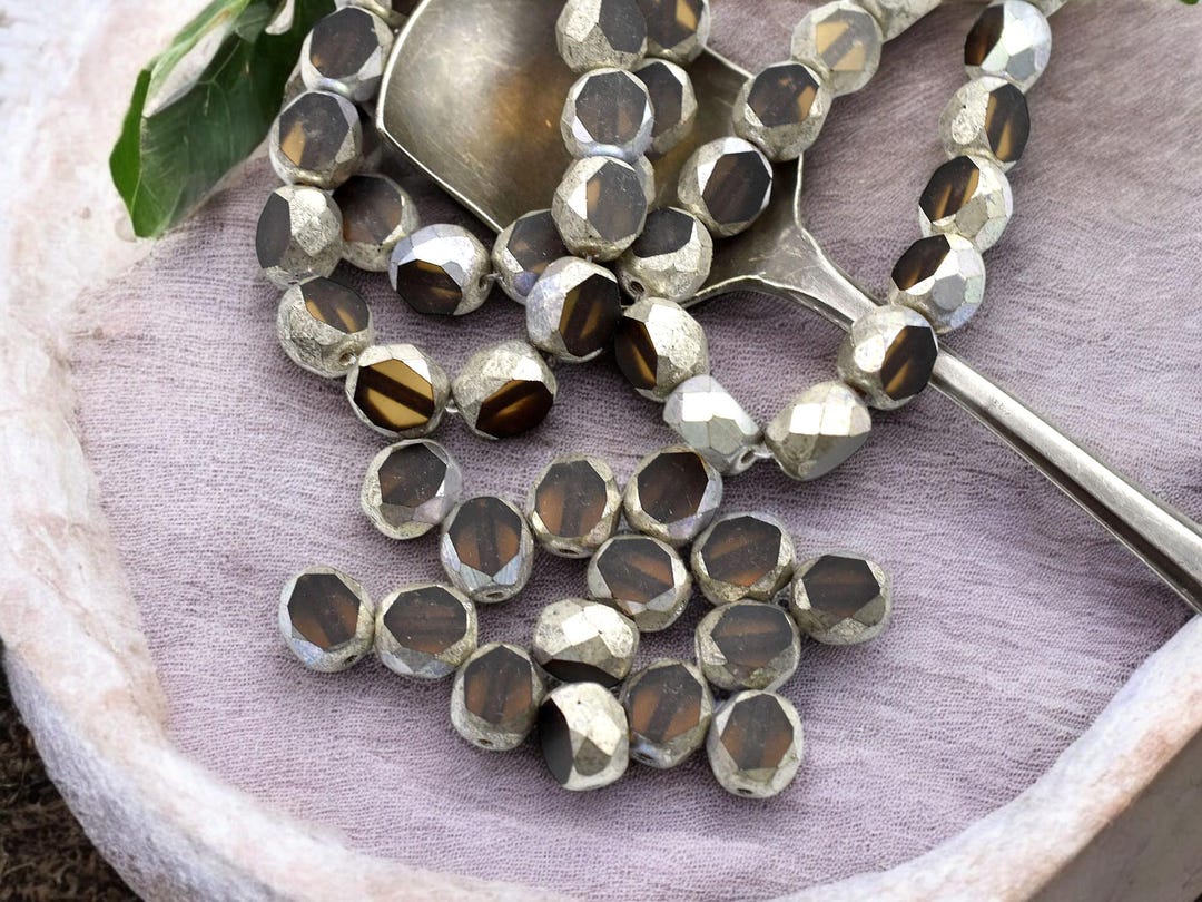 Czech Glass Beads - 2 Cut Beads - Table Cut Beads - Fire Polish Beads ...