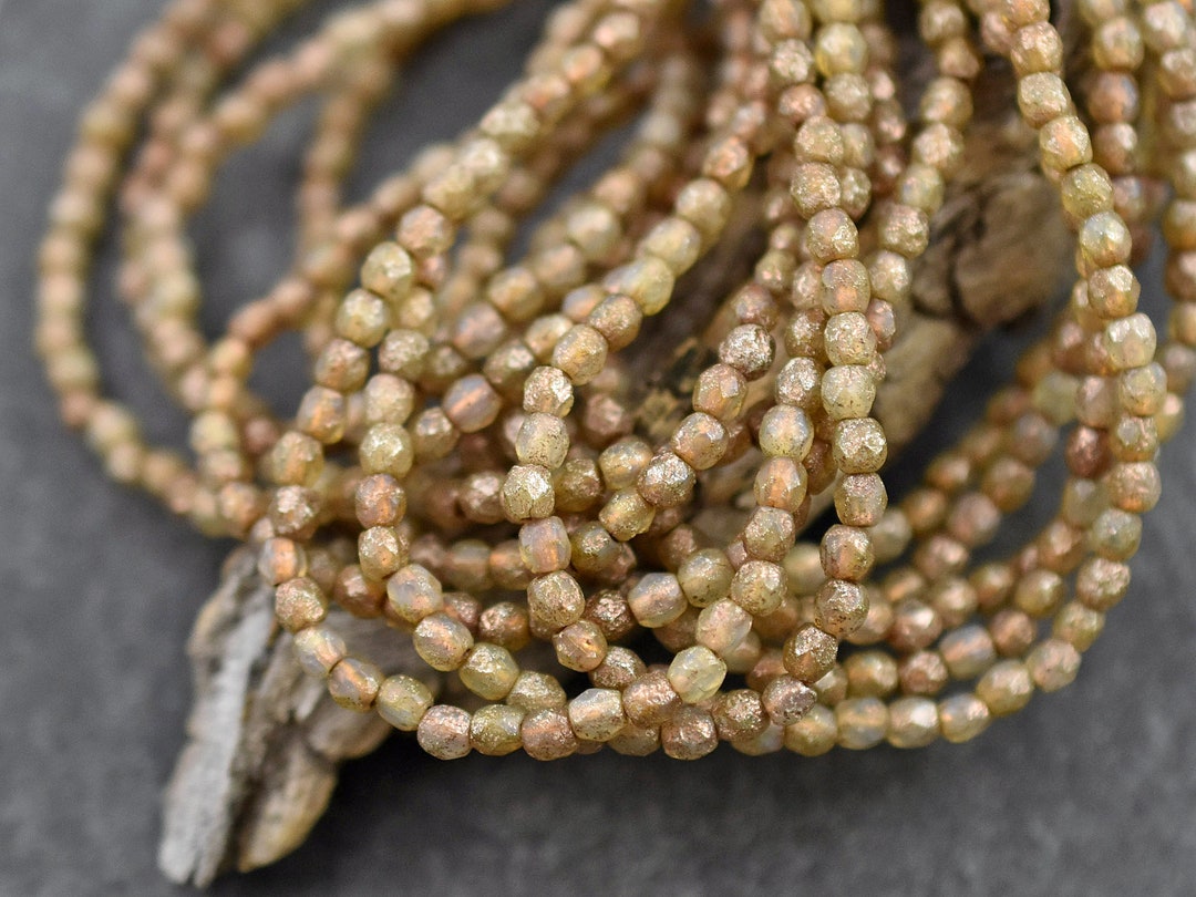 Picasso Beads 3mm Beads Czech Glass Beads Fire Polish Beads Round Beads ...