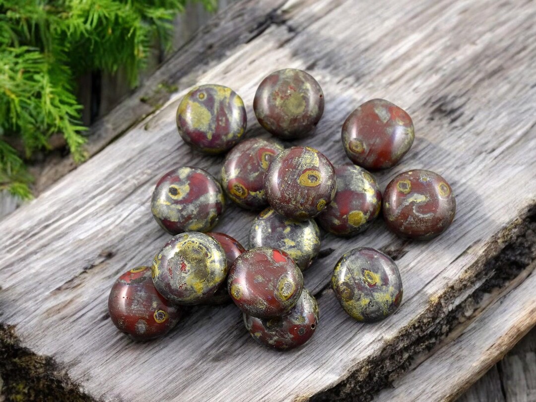 Picasso Beads - Czech Glass Beads - Coin Beads - Lentil Beads - 10mm ...