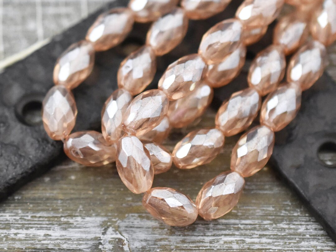 Czech Glass Beads - Fire Polish Beads - Rosaline Pink Beads - Faceted ...
