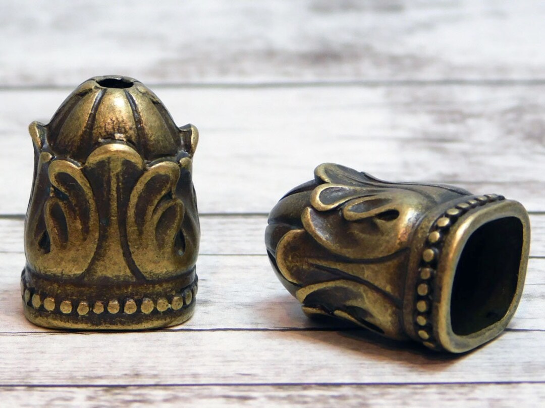 Tassel Caps Bronze Caps End Caps Large Bead Cap Bronze Bead Caps Tall ...