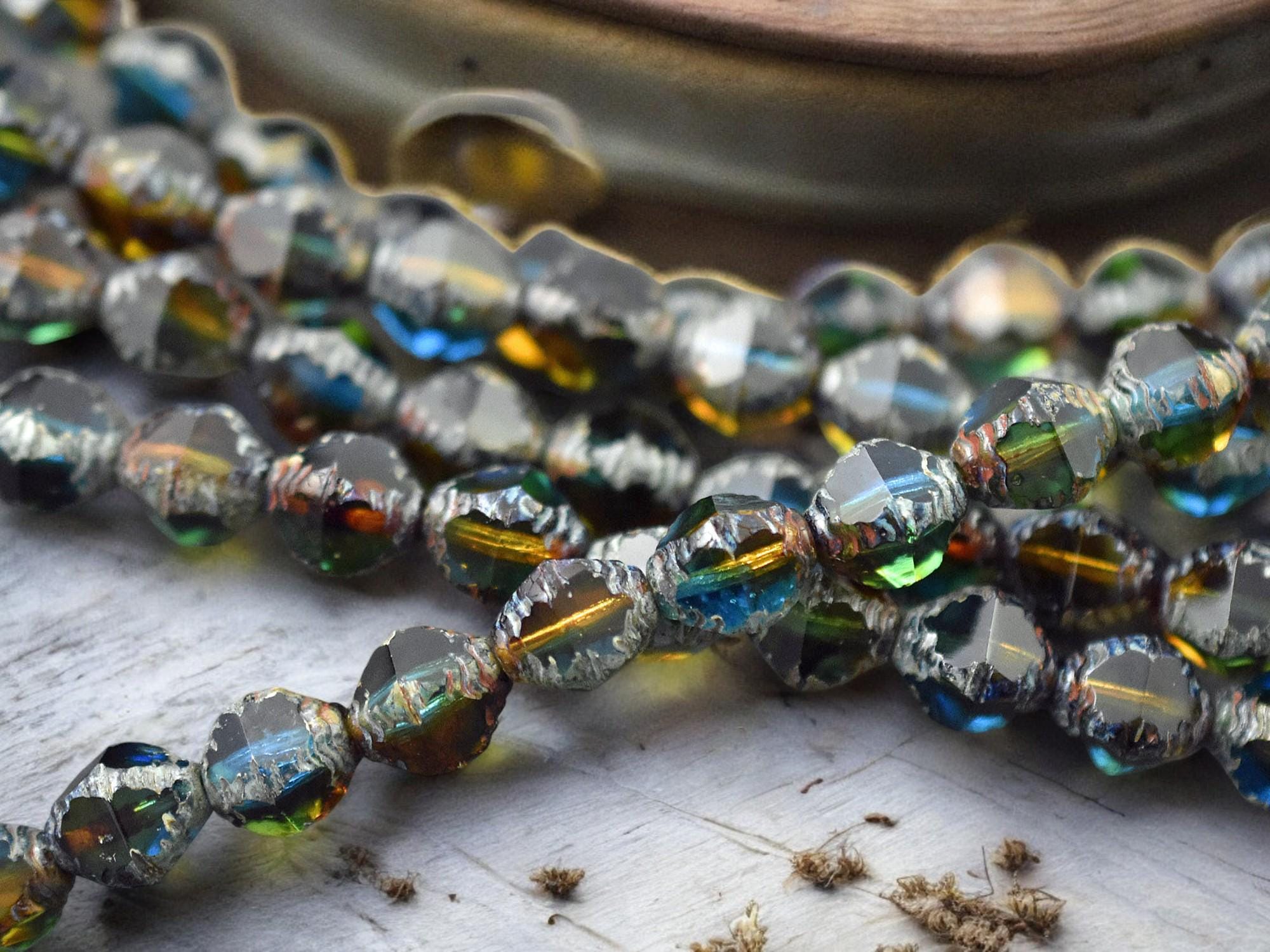 Picasso Beads - Czech Glass Beads - Bicone Beads - Faceted Beads ...