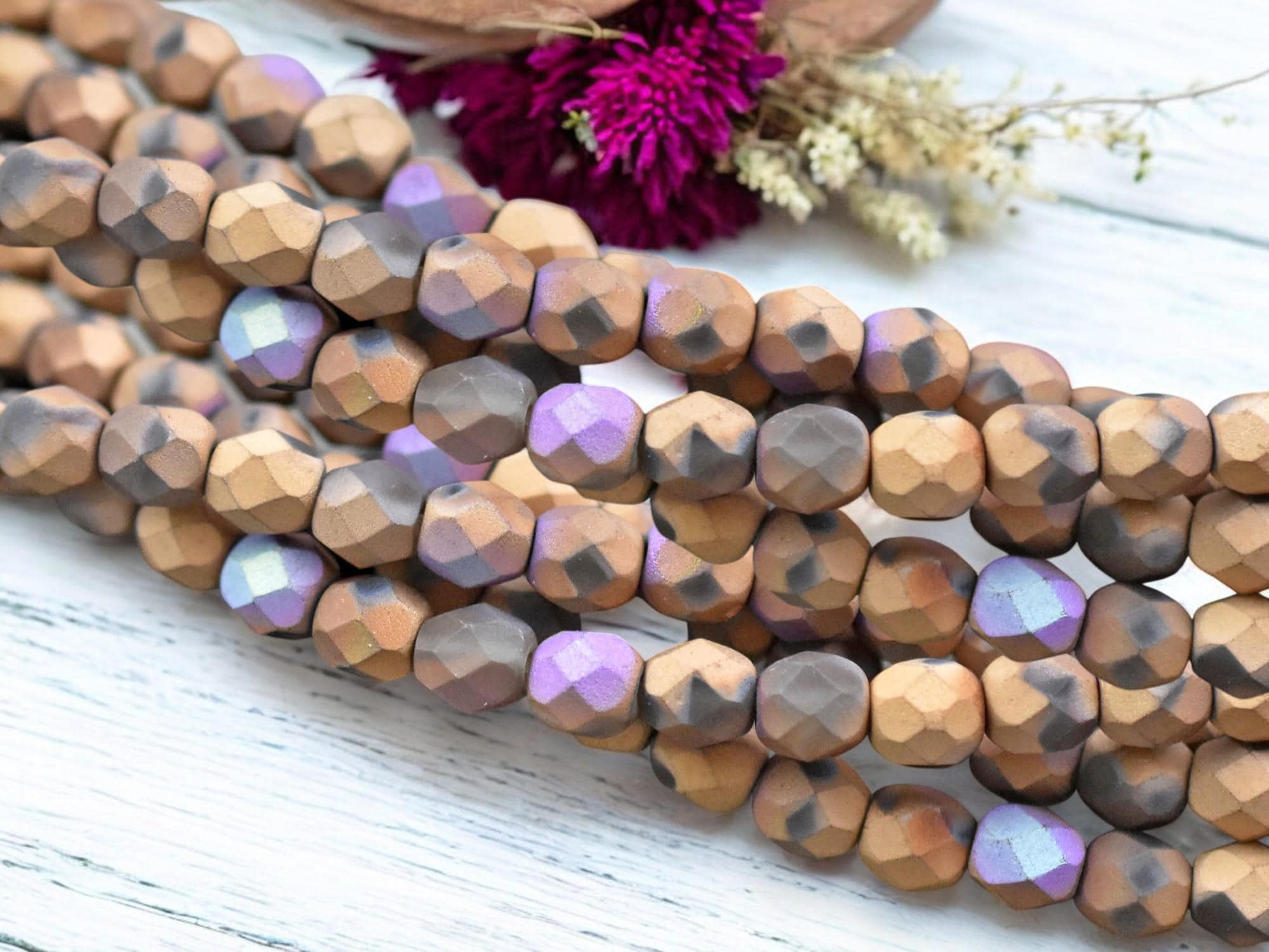 Czech Glass Beads - Fire Polish Beads - Matte Beads - Glitter Beads ...