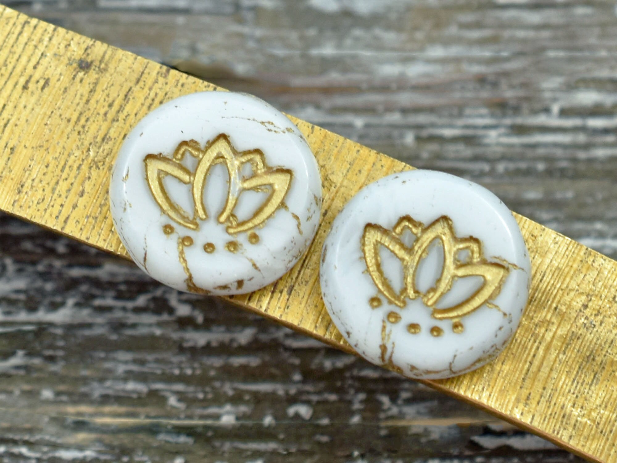 Lotus Flower Beads Czech Glass Beads Lotus Beads Floral - Etsy