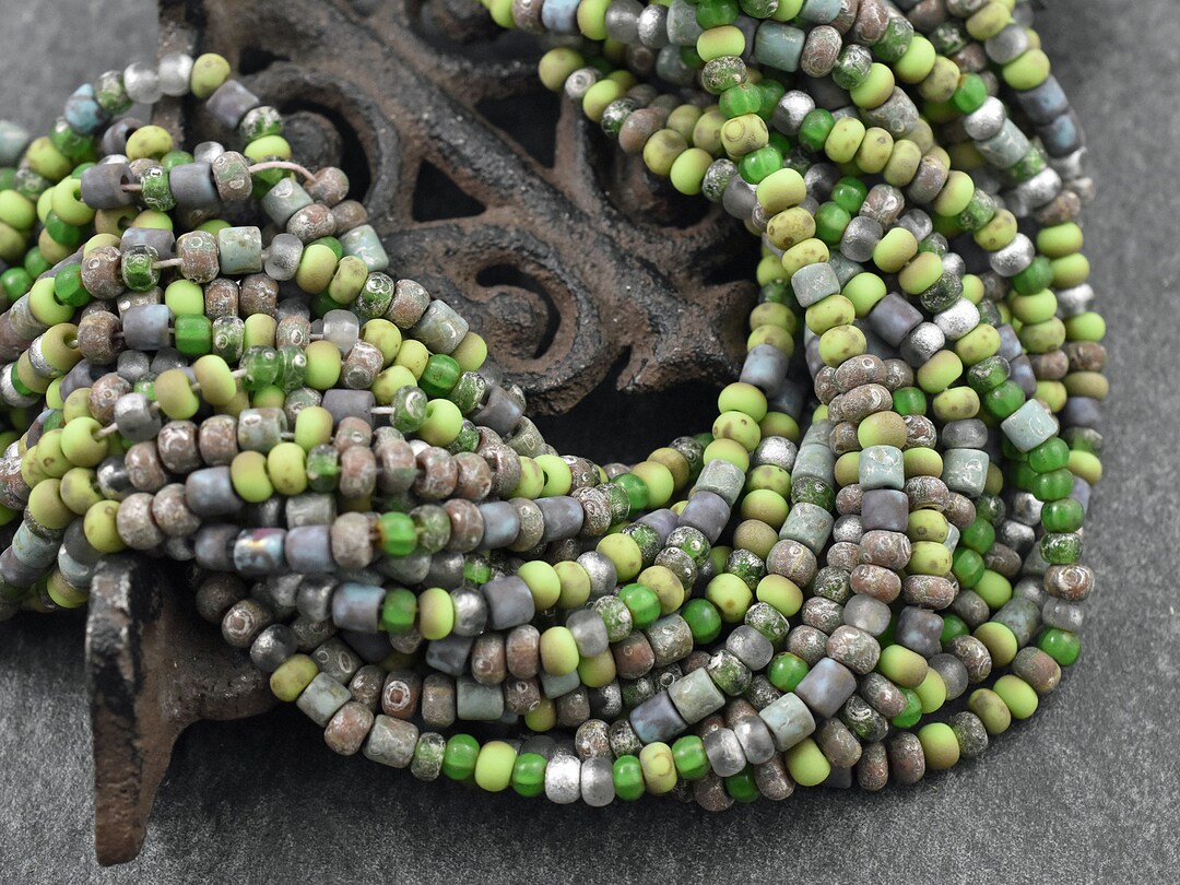 Aged Picasso Beads - Matte Seed Beads - Size 6 Seed Beads - Picasso ...