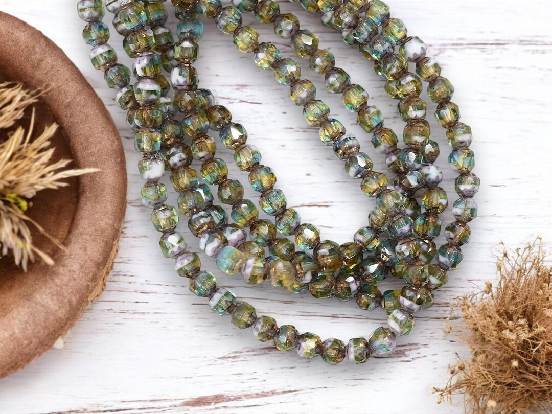 Picasso Beads - Cathedral Beads - Czech Glass Beads - Fire Polish Beads ...