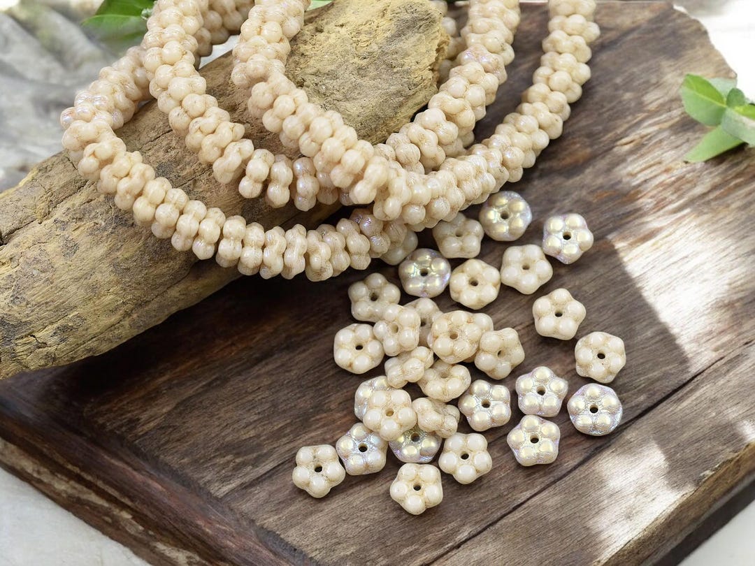 Picasso Beads - Czech Glass Beads - Daisy Spacers - Daisy Beads ...