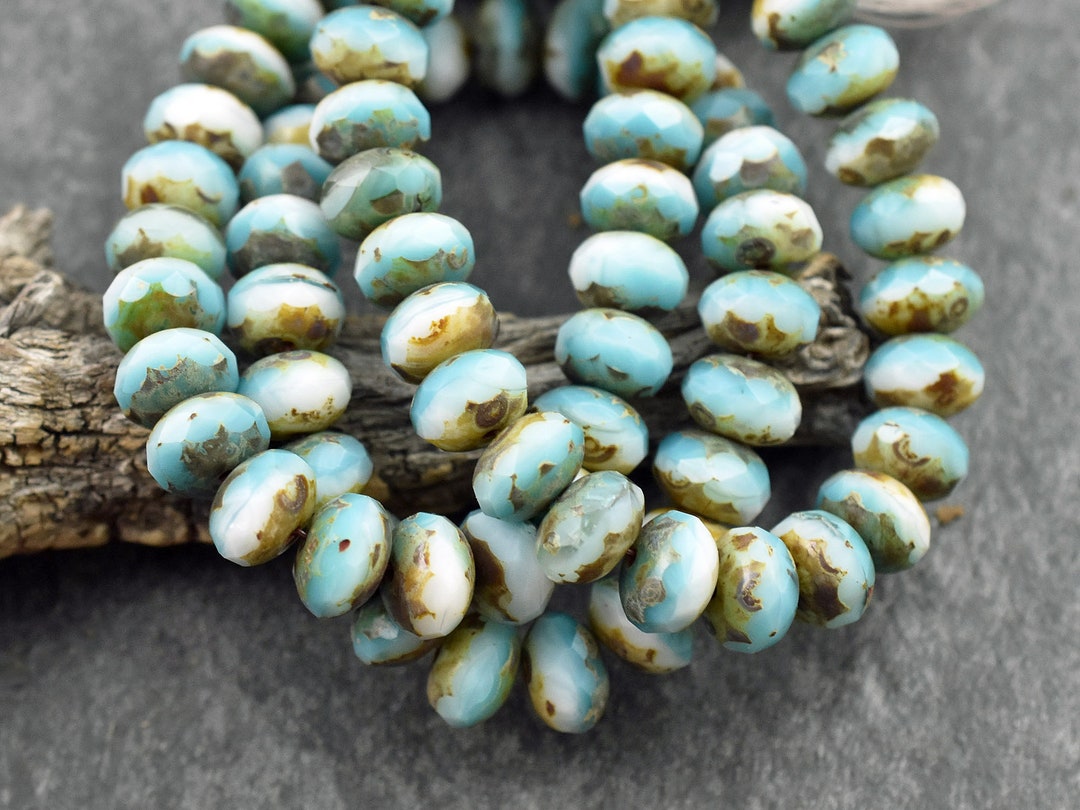 Picasso Beads - Rondelle Beads - Czech Glass Beads - Fire Polished ...