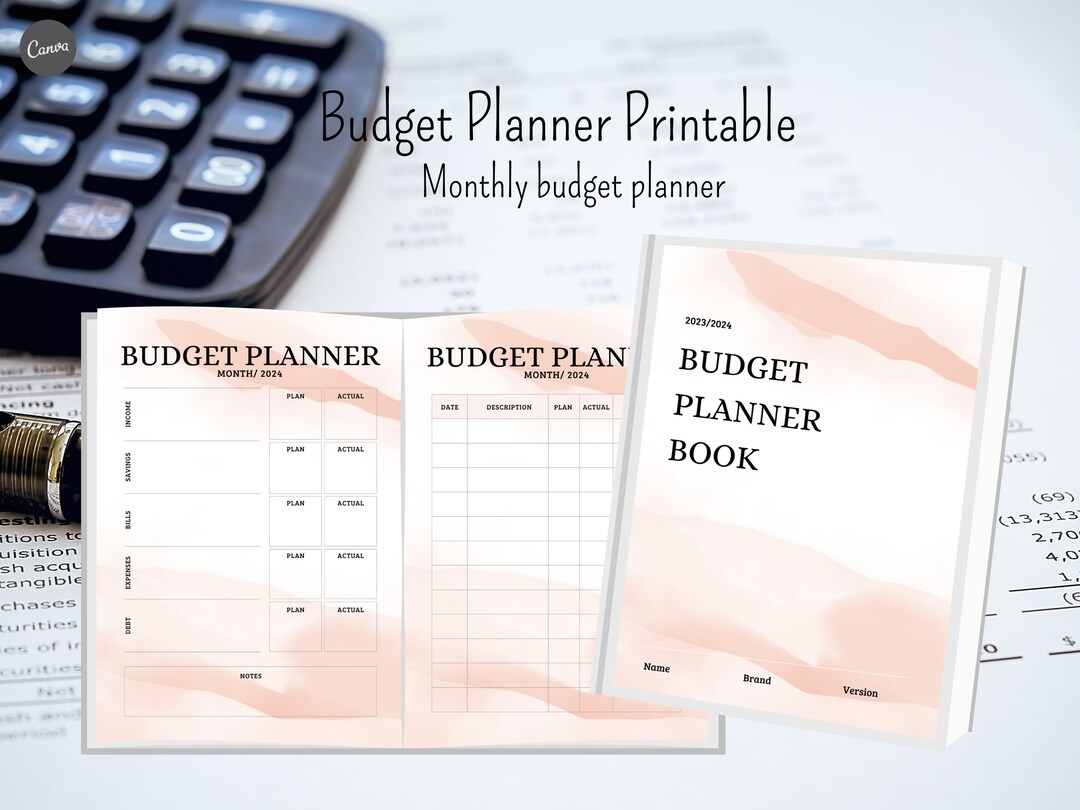 Monthly Budget Planner Book Finance Savings Bills Expenses Debt Plan ...