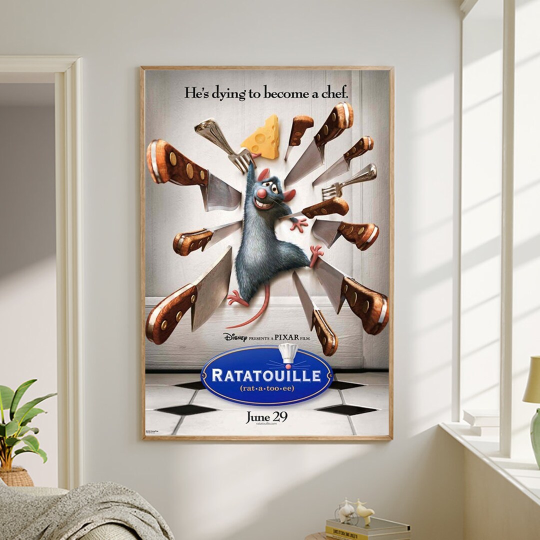 Ratatouille Movie Poster High Quality Canvas Prints Vintage Retro Art ...