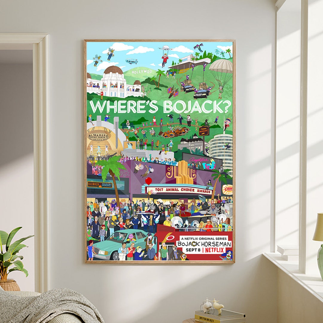 Bojack Horseman Movie Poster High Quality Canvas Prints Vintage Retro Art Print Wall Art Home ...