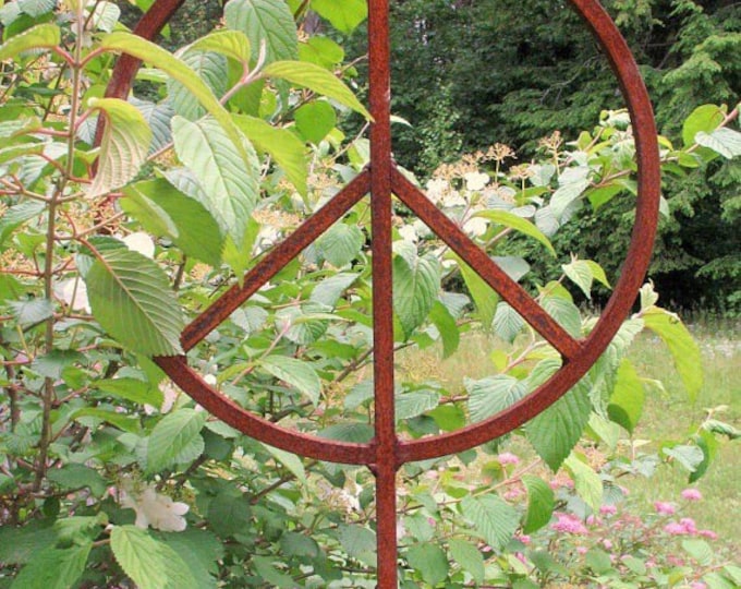 Outdoor Metal Peace Sign Garden Art Five and One Half Feet Tall - Etsy