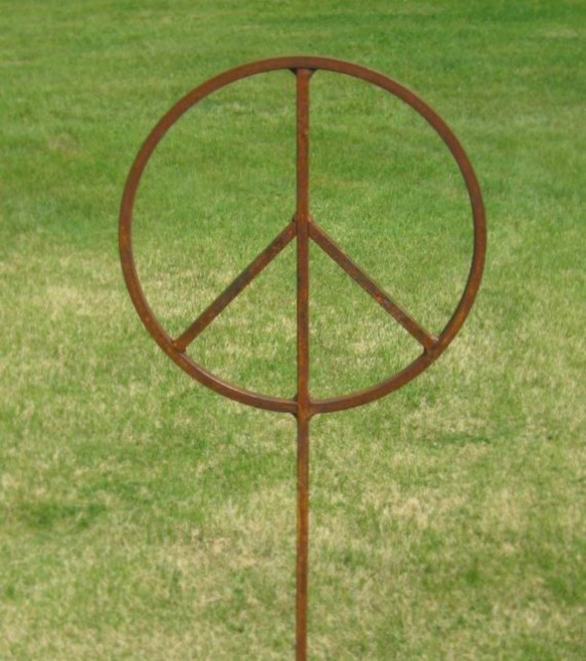 Outdoor Metal Peace Sign Garden Art Five and One Half Feet Tall - Etsy