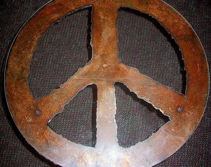 Wall Mounted Steel Peace Sign - Etsy
