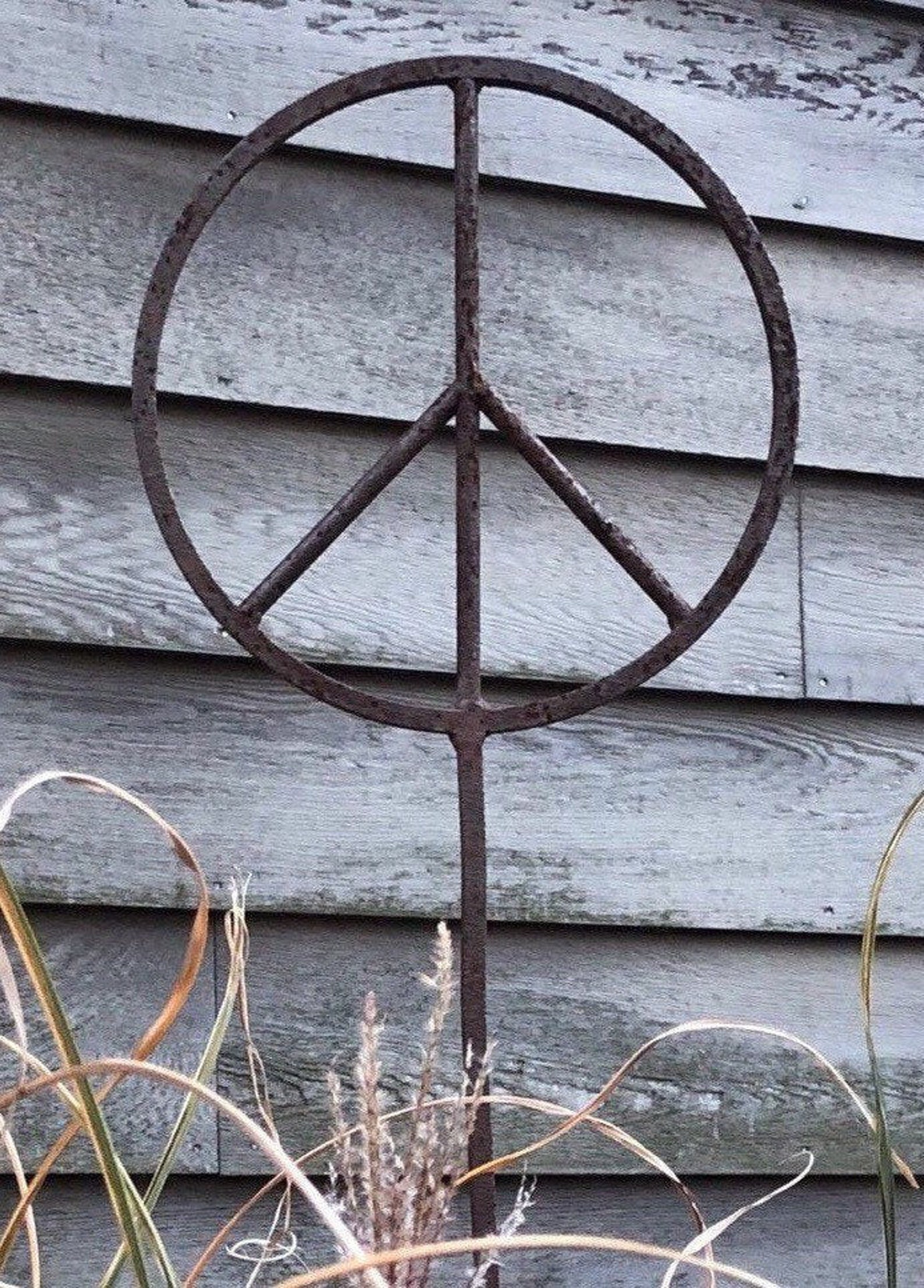 Outdoor Metal Peace Sign Garden Art Five and One Half Feet - Etsy