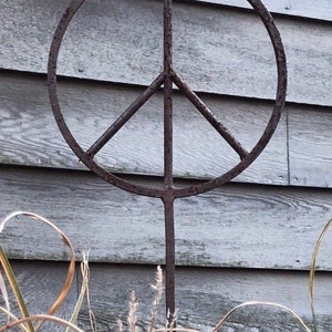 Outdoor Metal Peace Sign Garden Art Five and One Half Feet - Etsy