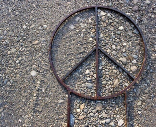 22 Inch Diameter Garden Art Peace Sign 4 1/2 Feet Tall | Etsy