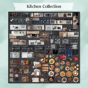 Top View Furniture Sketch – Kitchen COLLECTION - Etsy
