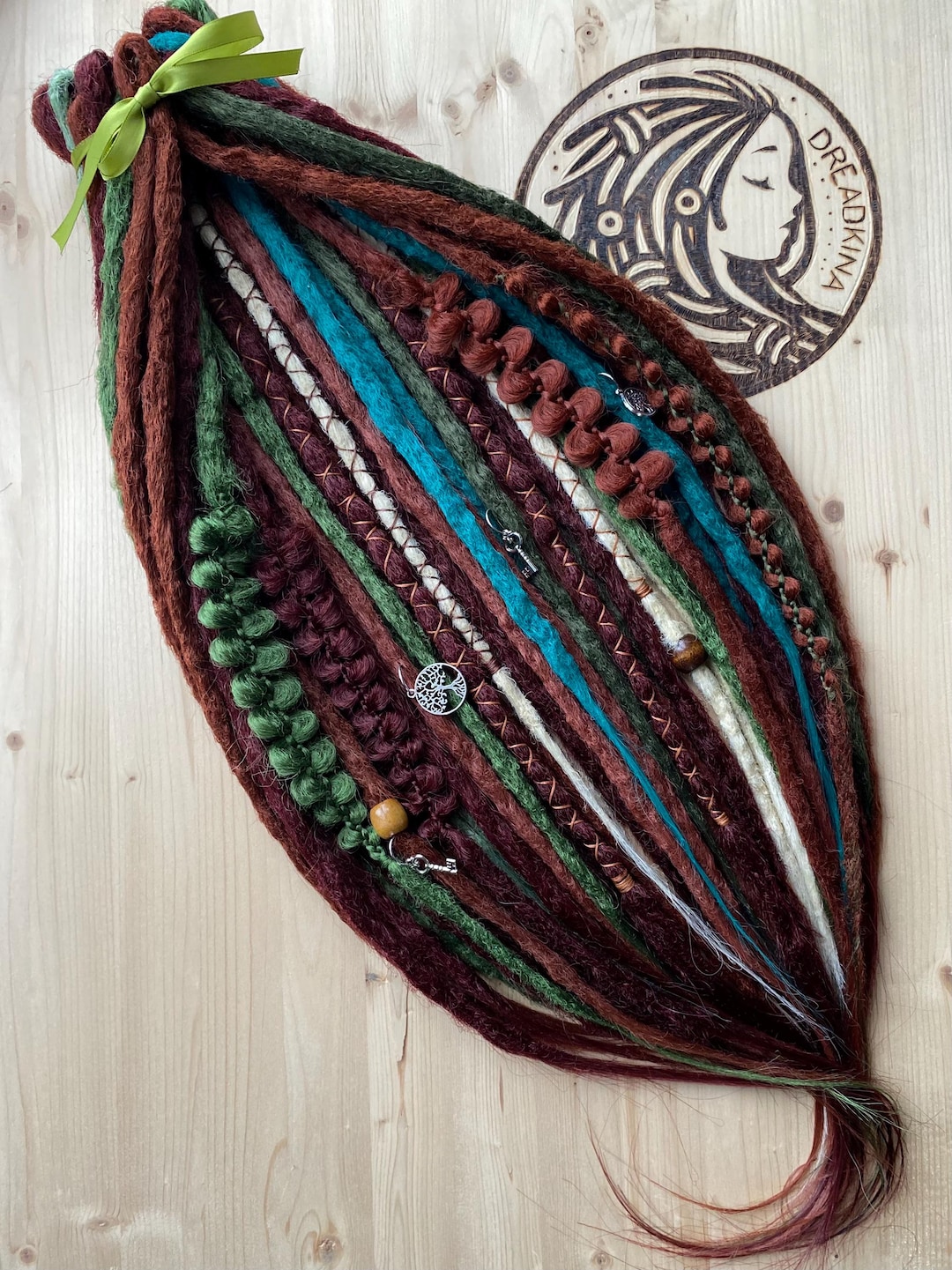 Autumn Fairy Cyberdread Set • Red and Green Synthetic Dreadlocks ...
