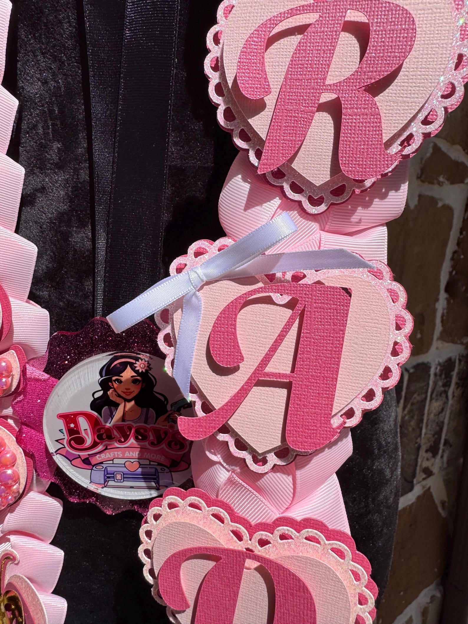 RTS Elegant Coquette Graduation Lei Pink Coquette Lei Promotion Lei 2025 Graduate Braided Ribbon ...