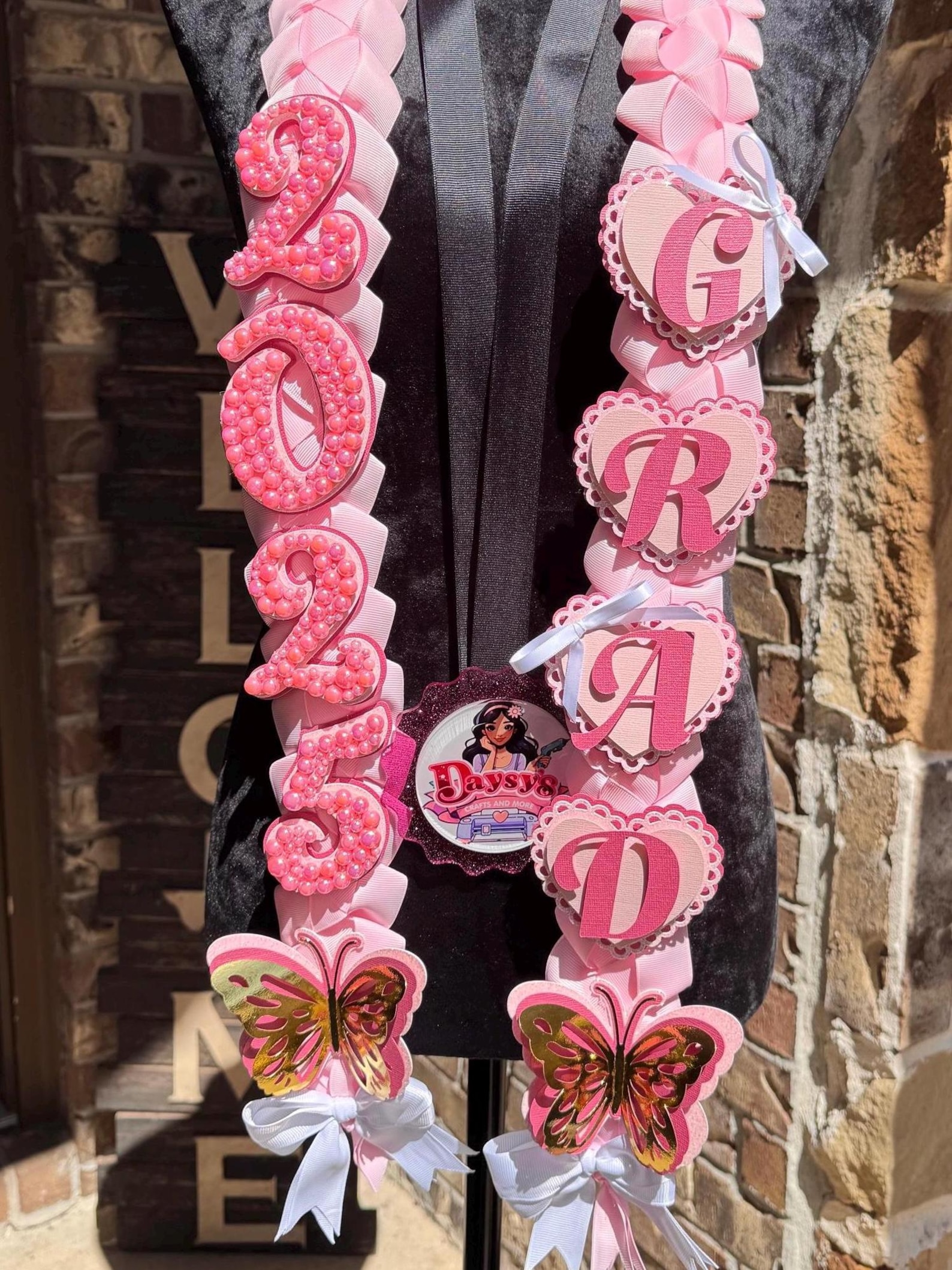 RTS Elegant Coquette Graduation Lei Pink Coquette Lei Promotion Lei ...
