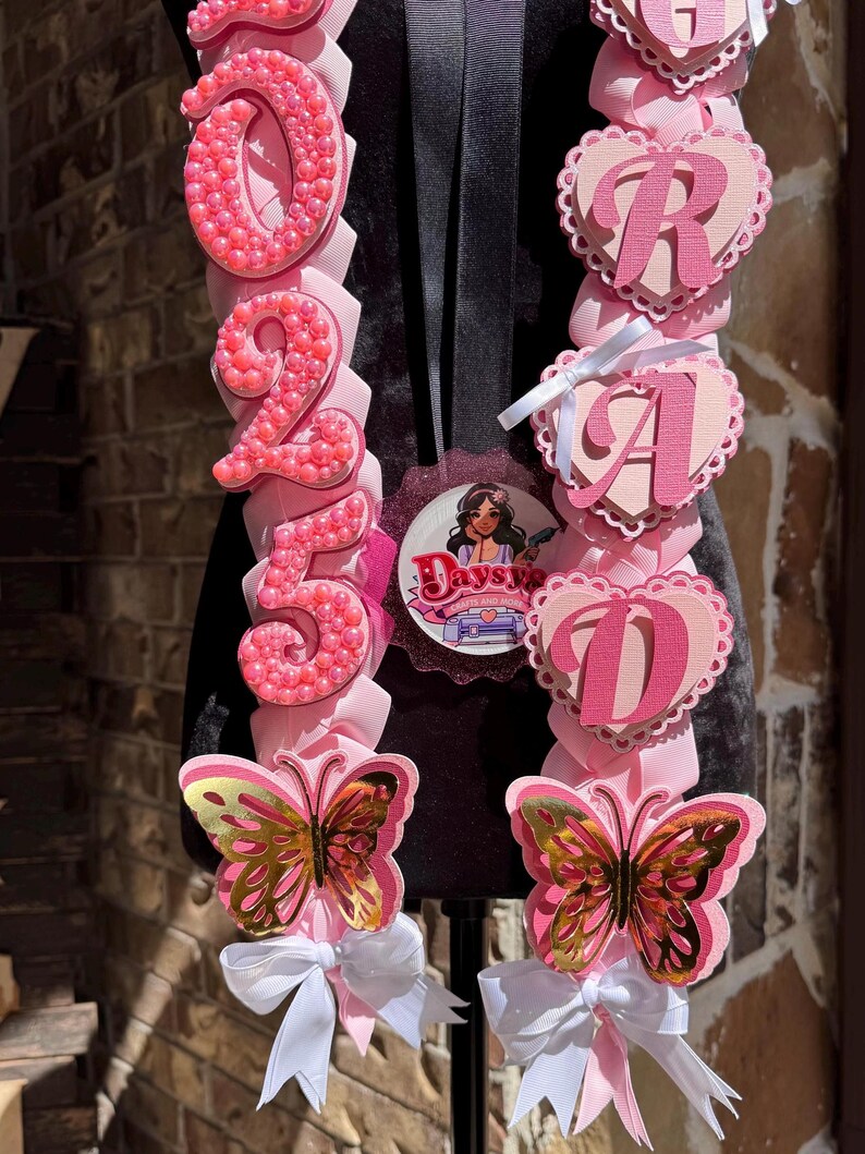 RTS Elegant Coquette Graduation Lei Pink Coquette Lei Promotion Lei ...