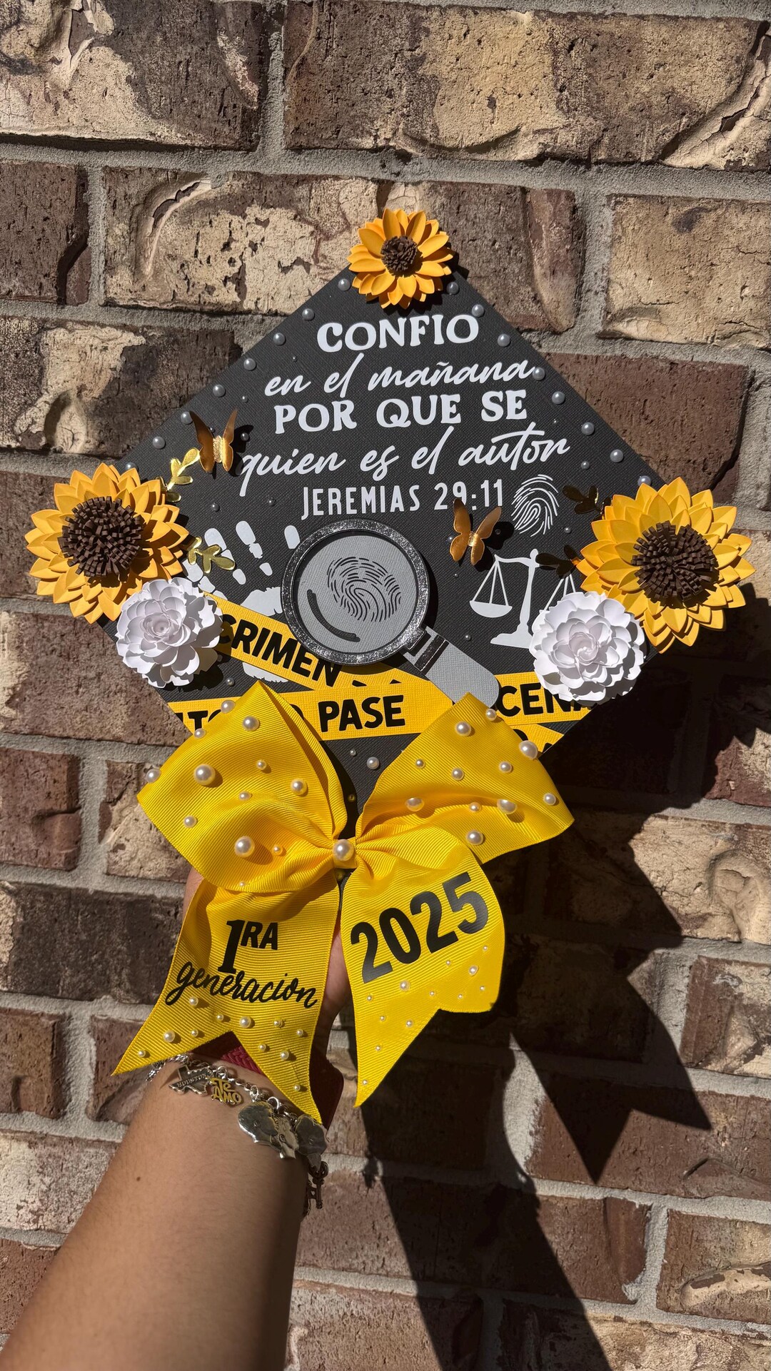 Forensic Science Grad Cap Topper Criminal Justice Custom Grad Cap ...
