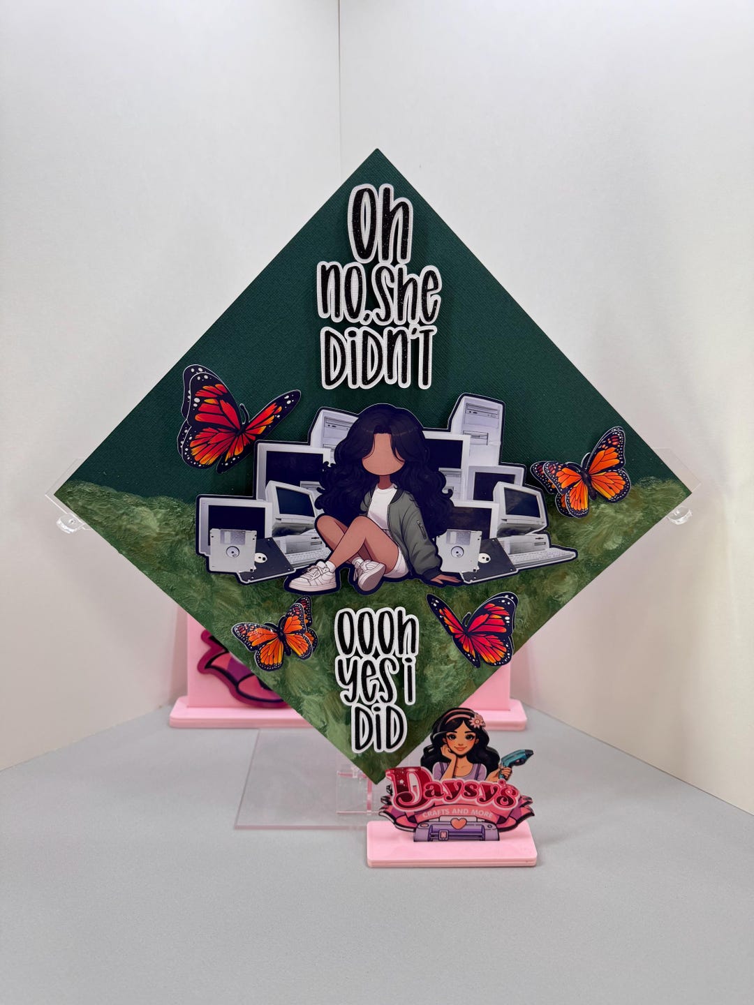 Custom Topper | Girly Grad Cap | 3d Grad Cap | Handpainted Grad Cap ...