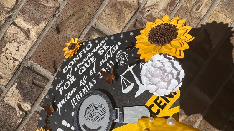 Forensic Science Grad Cap Topper Criminal Justice Custom Grad Cap ...