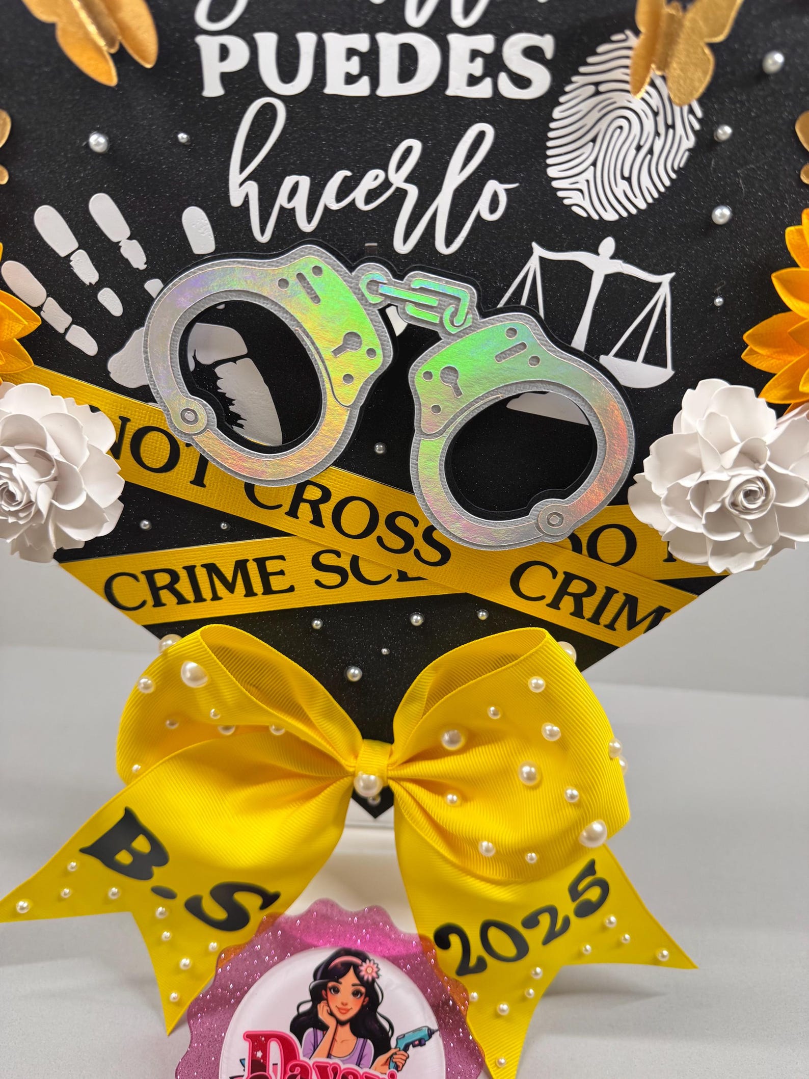 Forensic Science Grad Cap Topper Criminal Justice Custom Grad Cap ...