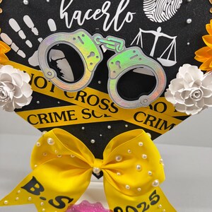 Forensic Science Grad Cap Topper Criminal Justice Custom Grad Cap ...