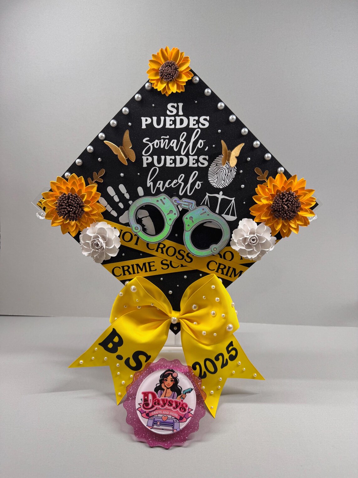Forensic Science Grad Cap Topper Criminal Justice Custom Grad Cap ...