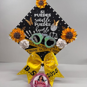 Forensic Science Grad Cap Topper Criminal Justice Custom Grad Cap ...