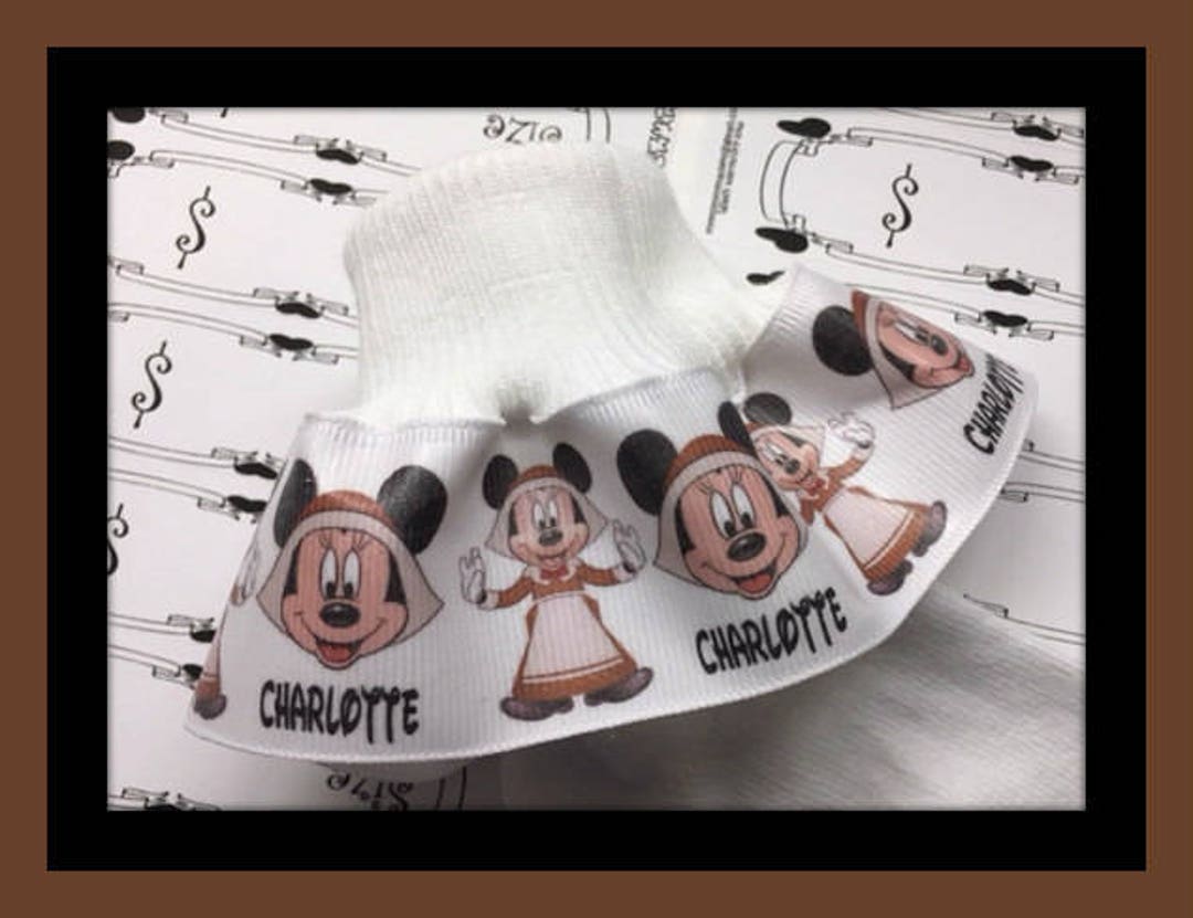Ruffle Socks Personalized MTM Minnie Pilgrim Thanksgiving - Etsy