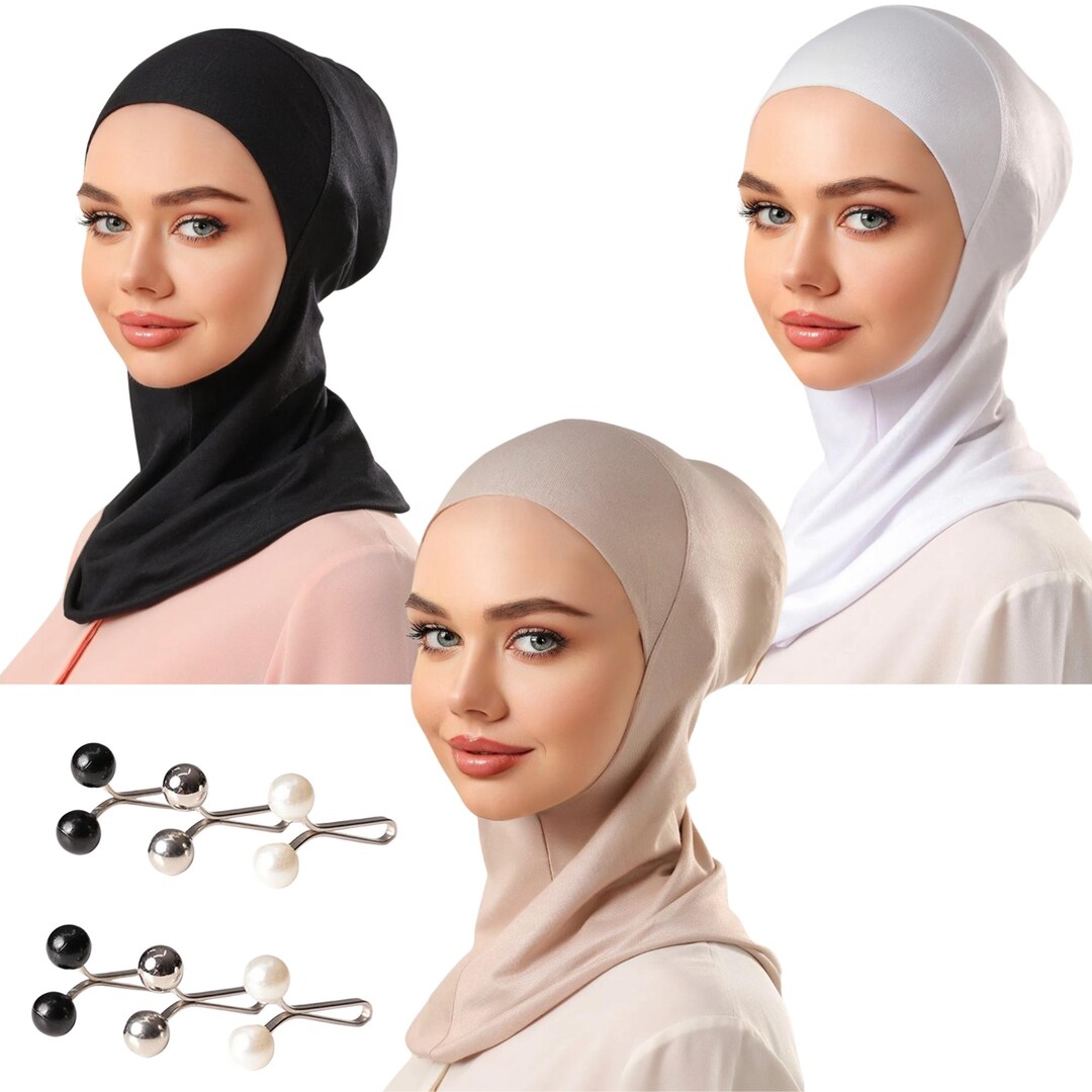 Buy 2 Set Get 1 FREE!,3 Pieces Set Ninja Cap Hijab, Ninja Hijab Cap ...