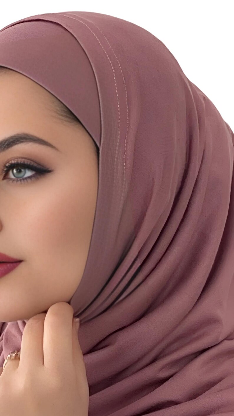 Ready Instant Hijab, 2-piece Pink Amira Hijab: Instant Jersey Wrap ...