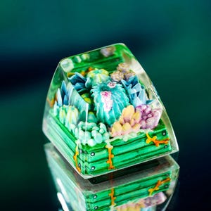 PREMIUM Cactus Artisan Keycap Set, Handmade Resin Succulent Keycap ...