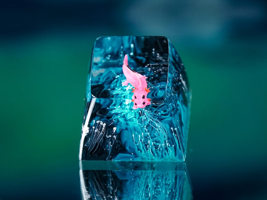SALE 50% Axolotl Artisan Keycap, Custom Keycap,handmade Artisan Keycap ...