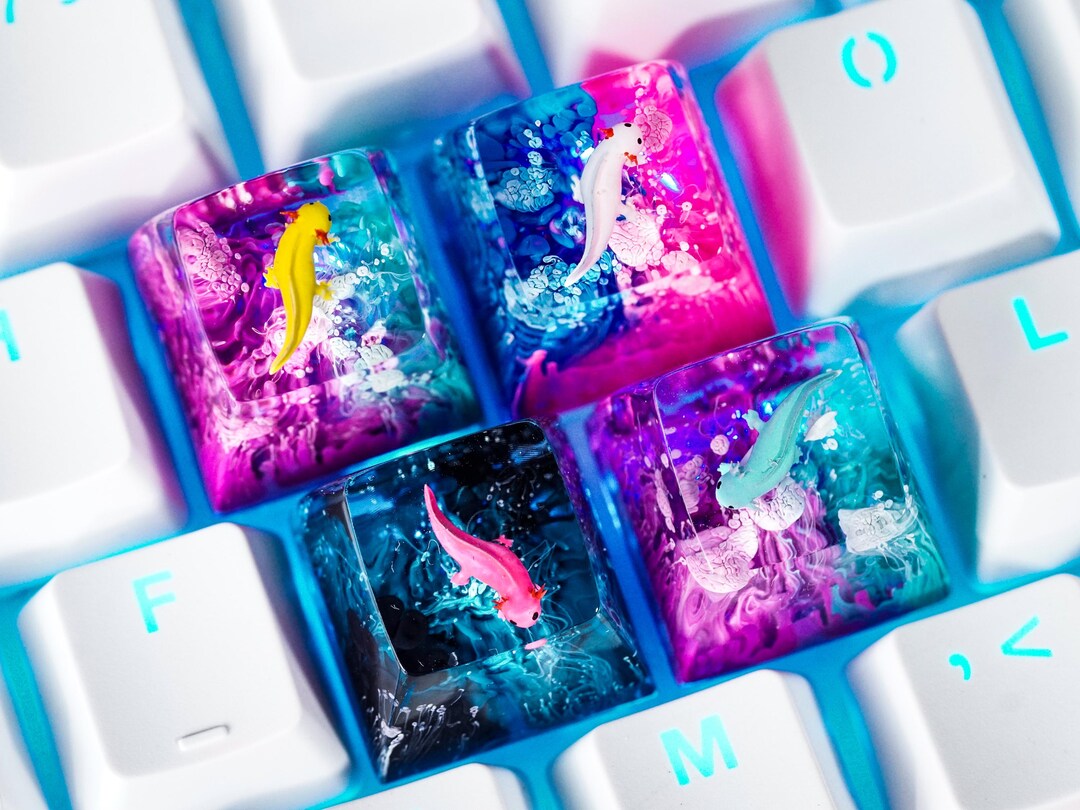 SALE 50% Axolotl Artisan Keycap, Custom Keycap,handmade Artisan Keycap ...