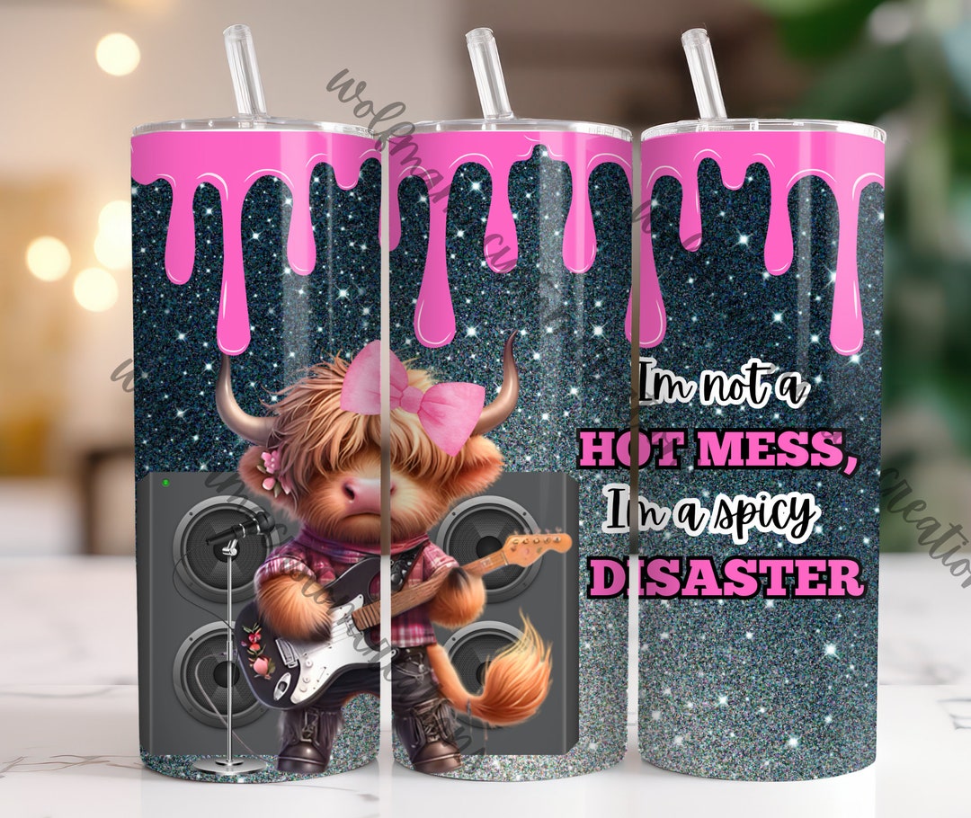 Hot Mess Rocker Highland Cow - Etsy